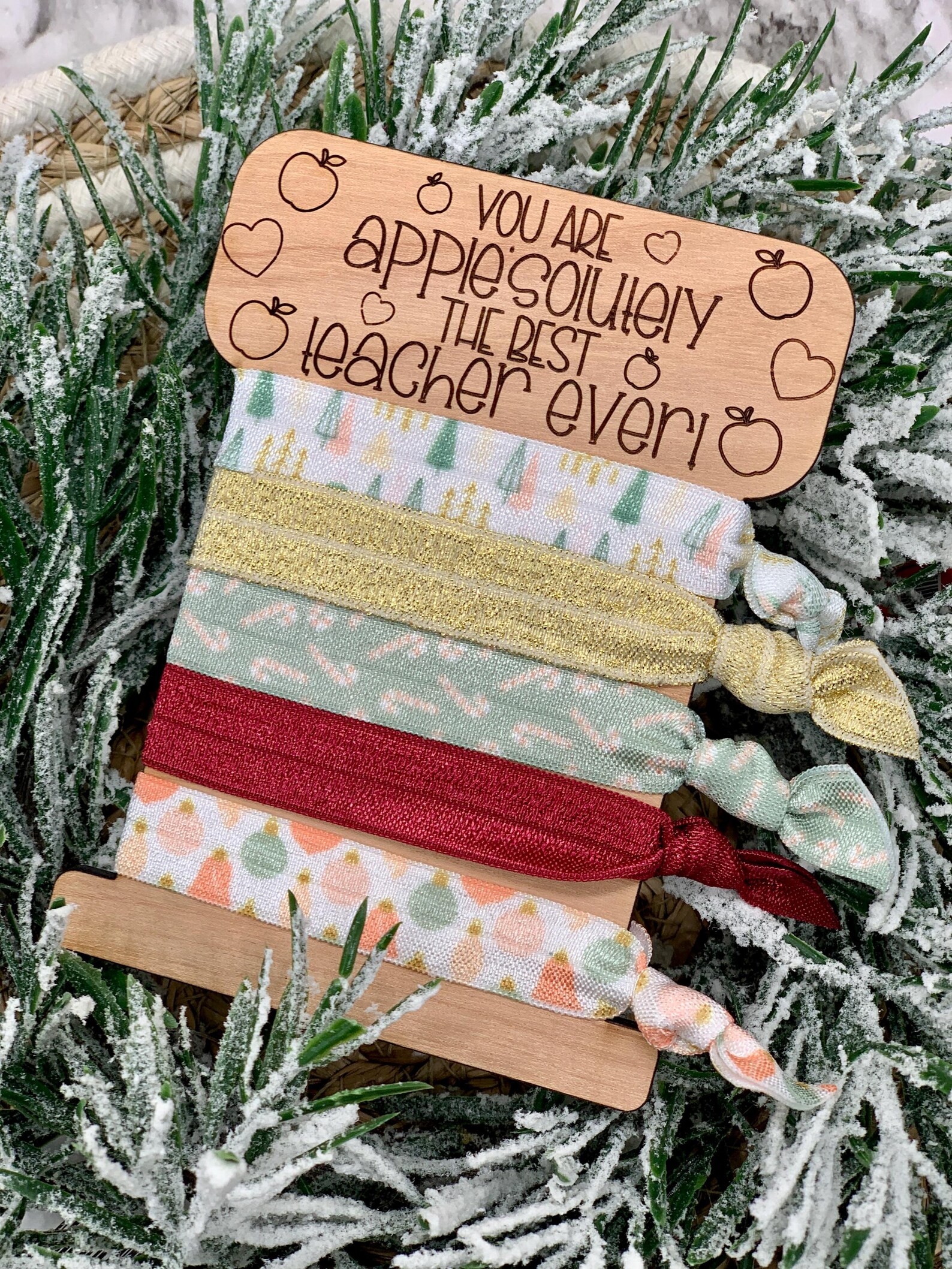 Wooden Hair Tie Holder - Hair Tie Organizer - Teacher Gift - Hair ...