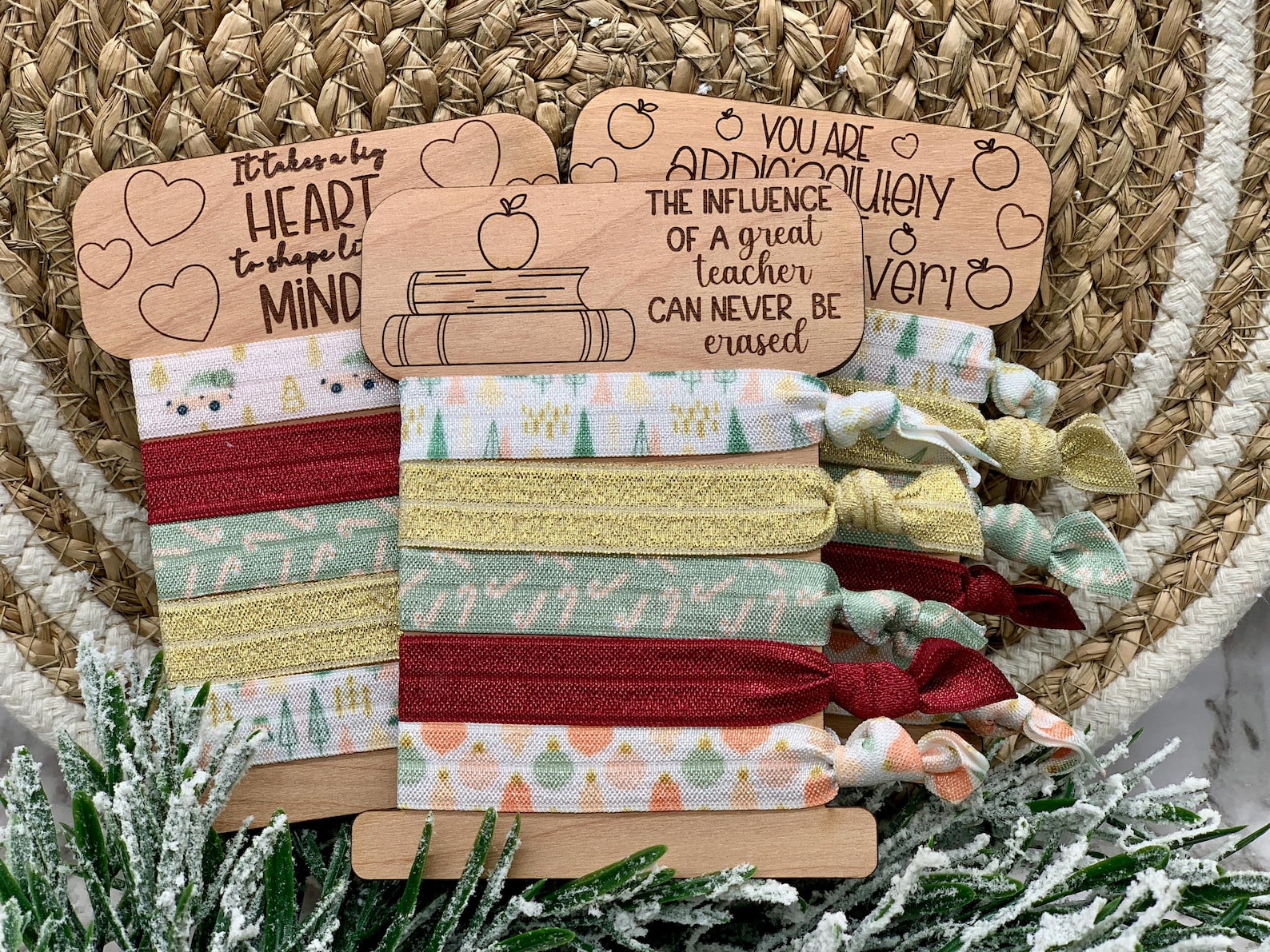 Wooden Hair Tie Holder - Hair Tie Organizer - Teacher Gift - Hair ...