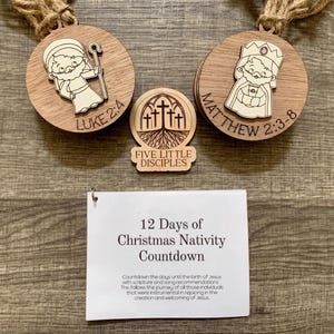 12 Days of Christmas Nativity Ornament Set - Story of Jesus' Birth ...