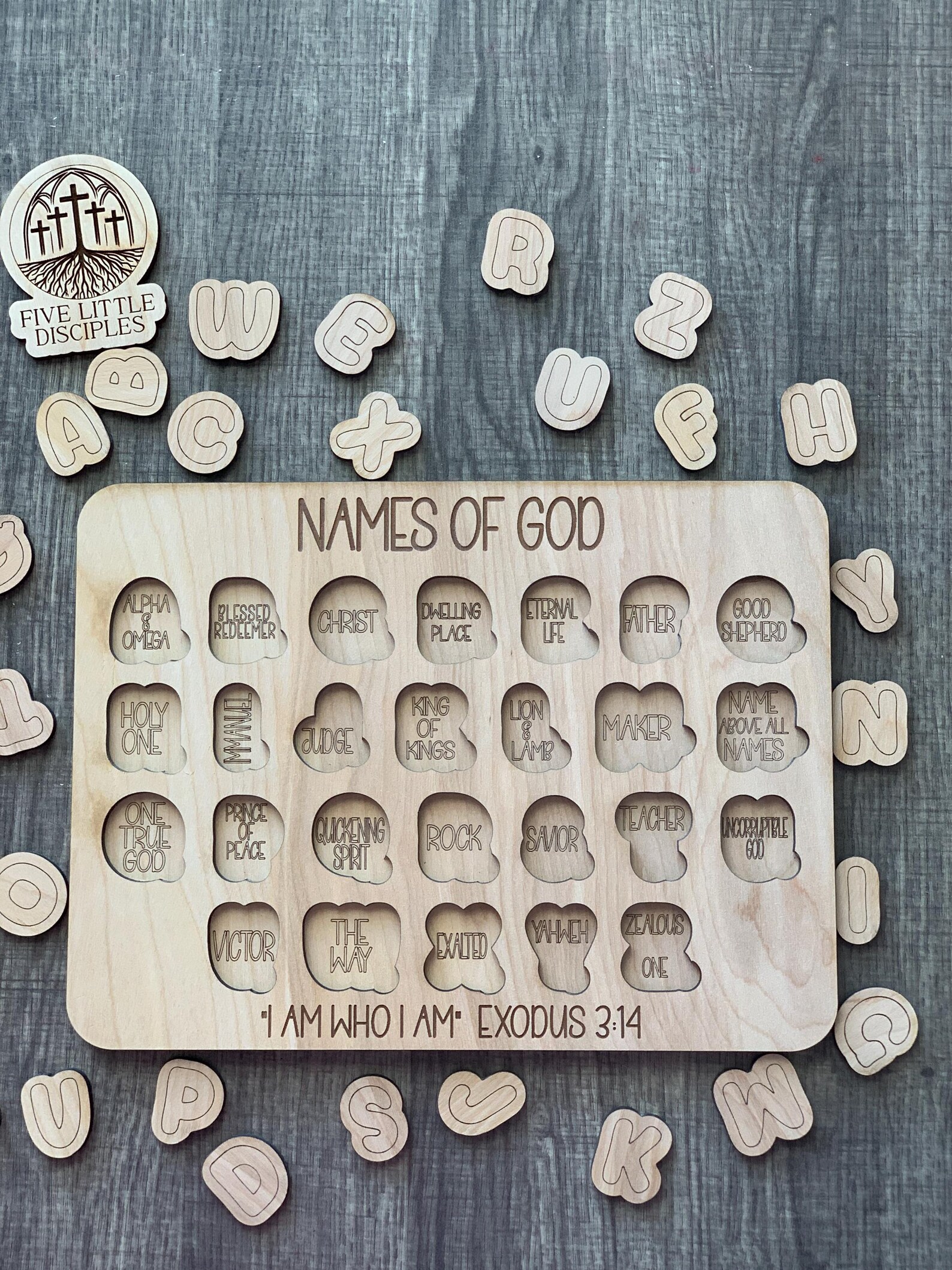Names of God Puzzle - Abcs of God Puzzle - Bible Learning Tool ...