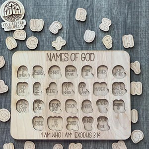 Names of God Puzzle - Abcs of God Puzzle - Bible Learning Tool ...