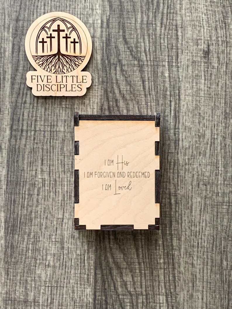 A Believer's Identity in Christ Wooden Card Box With Bible Verse's ...