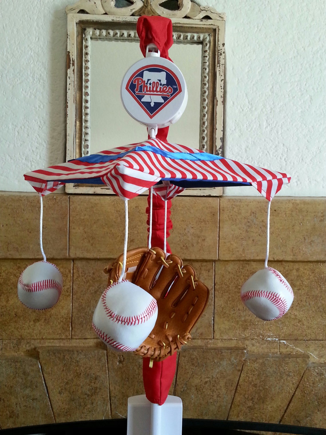 PLAY BALL Vinyl Baseball Crib Mobile CUSTOM Pick Your | Etsy