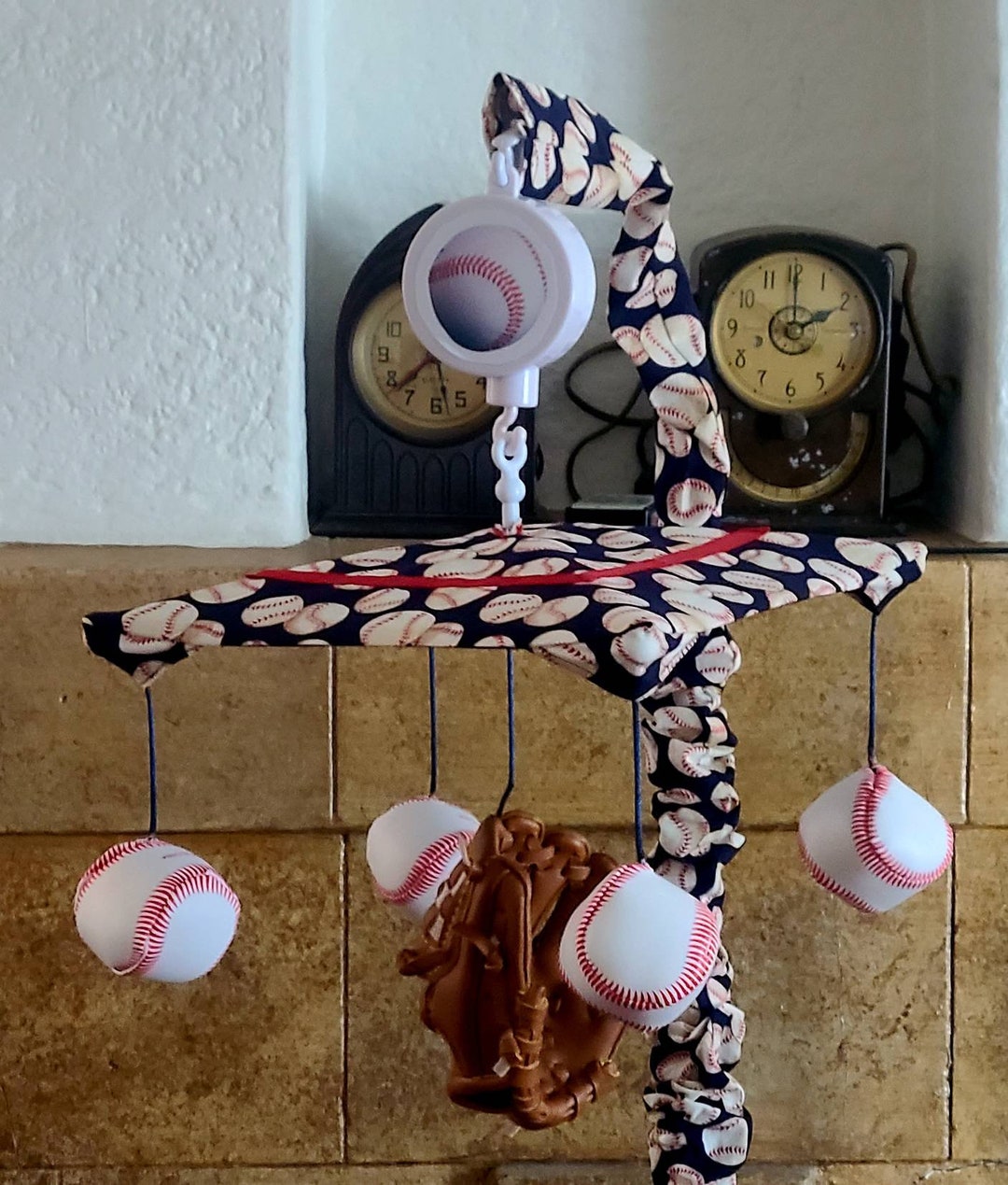 PLAY BALL Vinyl Baseball Crib Mobile - CUSTOM - Pick Your Color, Pick ...
