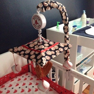 PLAY BALL Vinyl Baseball Crib Mobile - CUSTOM - Pick Your Color, Pick ...