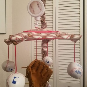 PLAY BALL Vinyl Baseball Crib Mobile - CUSTOM - Pick Your Color, Pick ...