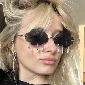 Cloud and Lightening Bolt Glasses, Cloud Sunnies, Lightening Bolt ...
