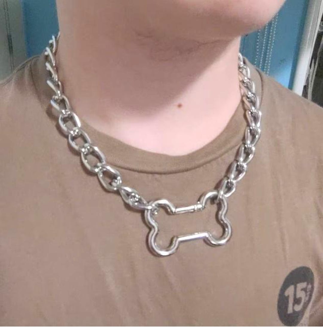 Dog Bone Pendant Necklace, Dog Bone Necklace, Dog Bone Choker, Bone ...