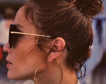 Jlo name hoop earrings store