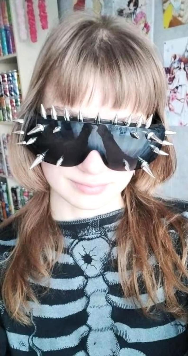 Spike Black Sunnies, Spike Glasses, Unisex Glasses, Sunglasses, Goth ...