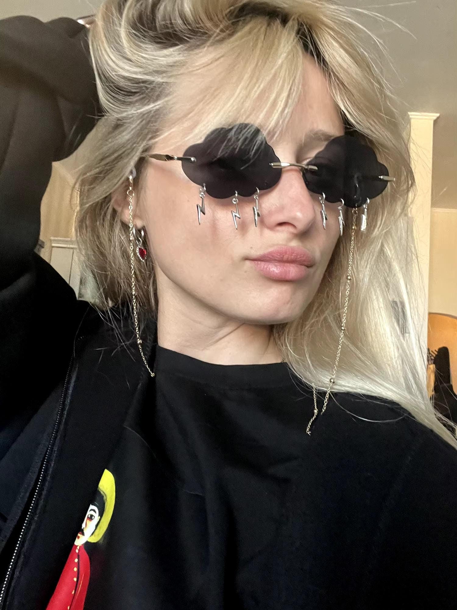 Cloud and Lightening Bolt Glasses, Cloud Sunnies, Lightening Bolt ...