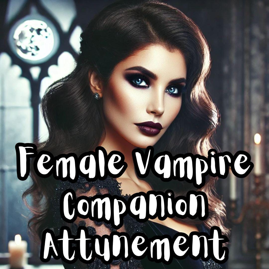 Female Vampire Companion Attunement and Grimoire, Vampire Attunement ...
