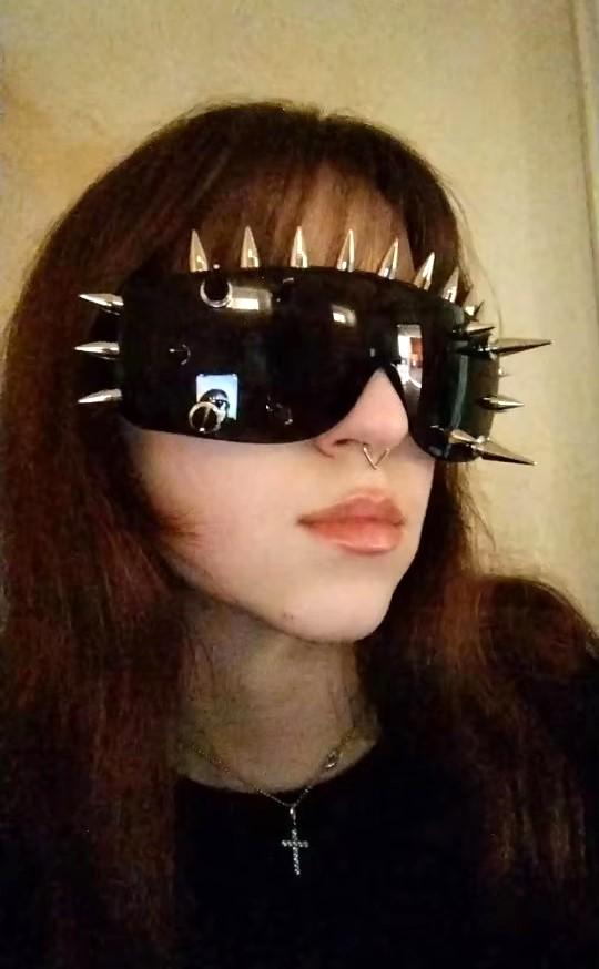 Spike Black Sunnies, Spike Glasses, Unisex Glasses, Sunglasses, Goth ...