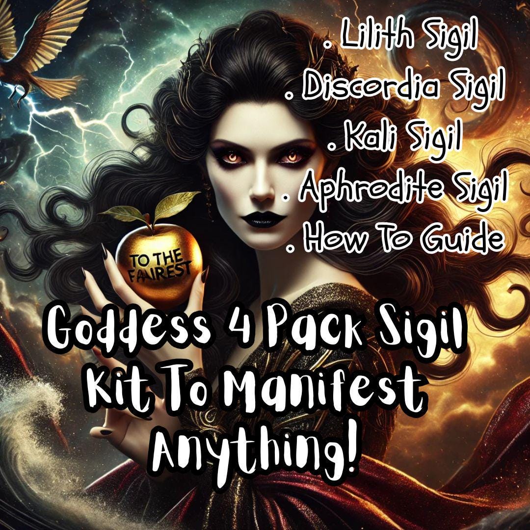 Goddess Manifest Anything Sigil Kit, Lilith Sigil, Kali Sigil ...