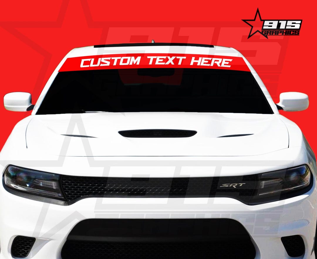 Windshield Banner With Custom Text Fits Dodge Charger - Etsy