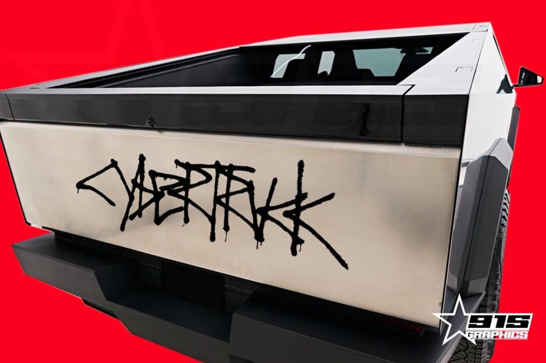 Cybertruck Tailgate Vinyl Graphic Decal Fits Tesla Cybertruck - Etsy