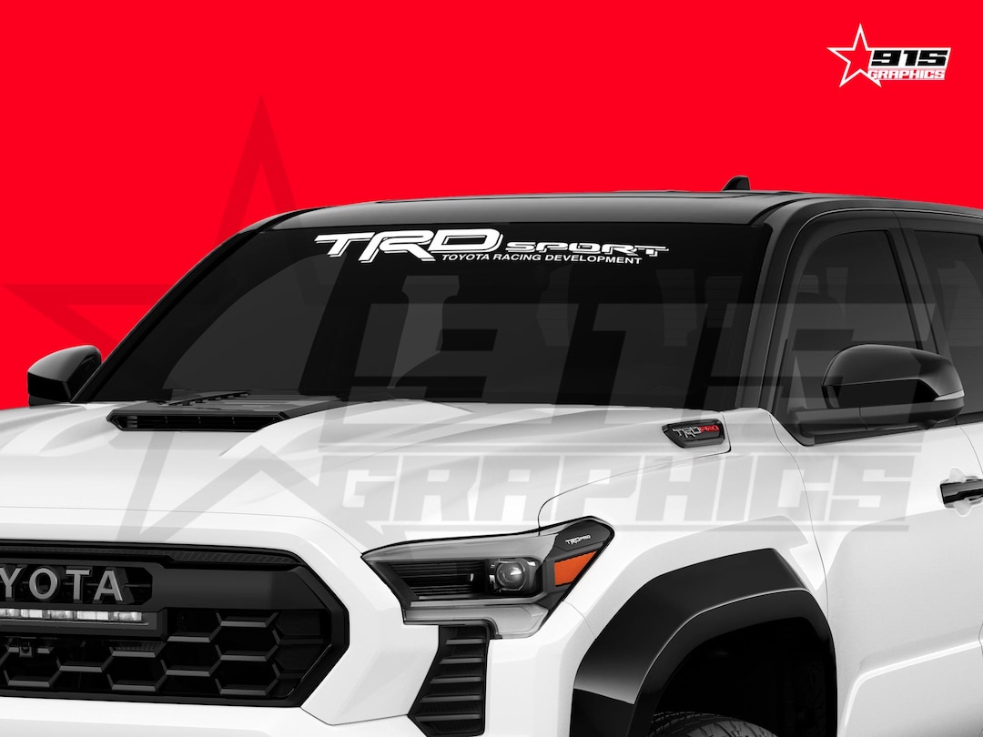 TRD Sport Windshield Banner Vinyl Graphic Decal Fits Toyota Tacoma and ...