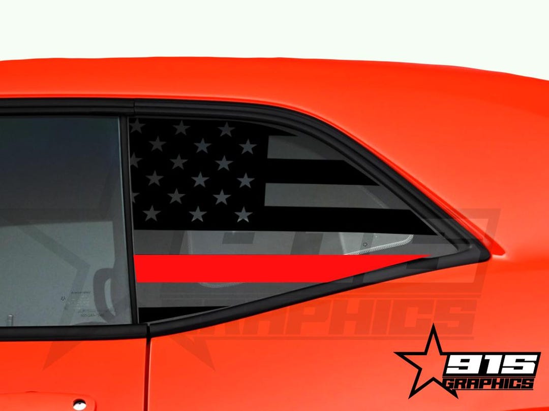 USA Red Line Side Window Vinyl Decal Graphics Fits Dodge Challenger - Etsy