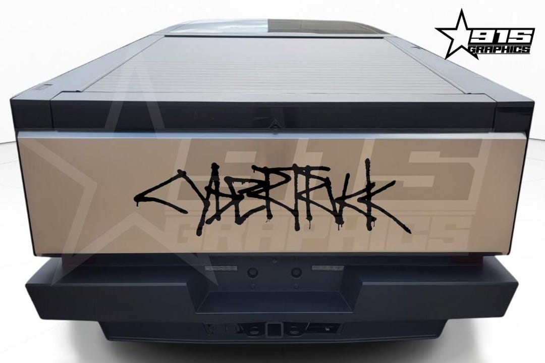 Cybertruck Tailgate Vinyl Graphic Decal Fits Tesla Cybertruck - Etsy