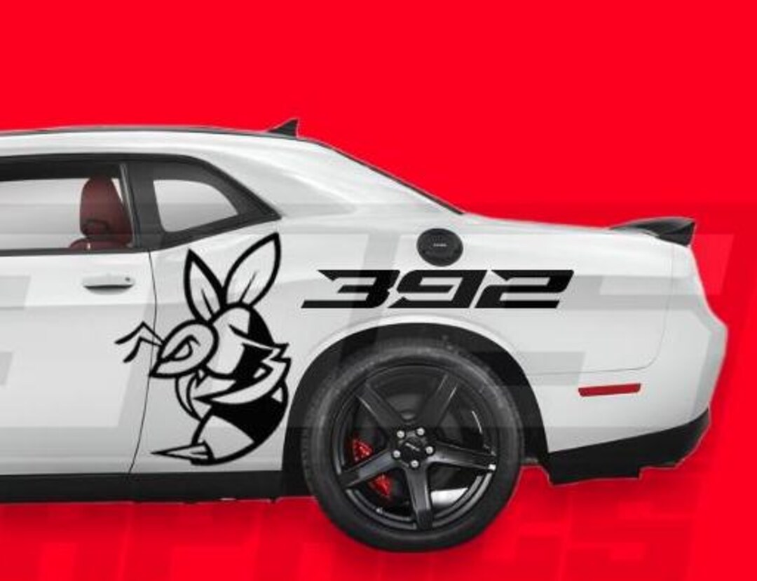 Angry Bee and Custom Text Side Vinyl Decal Graphics Fits Dodge ...
