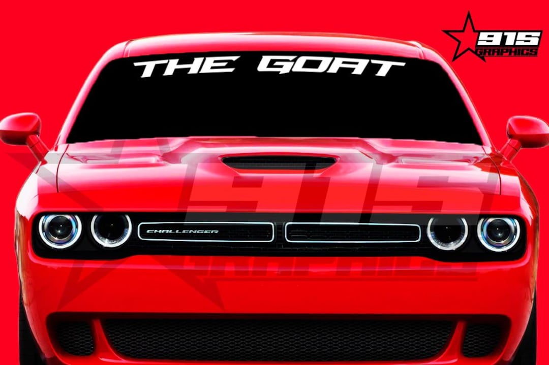The Goat Windshield Vinyl Decal Banner Fits Dodge Challenger - Etsy