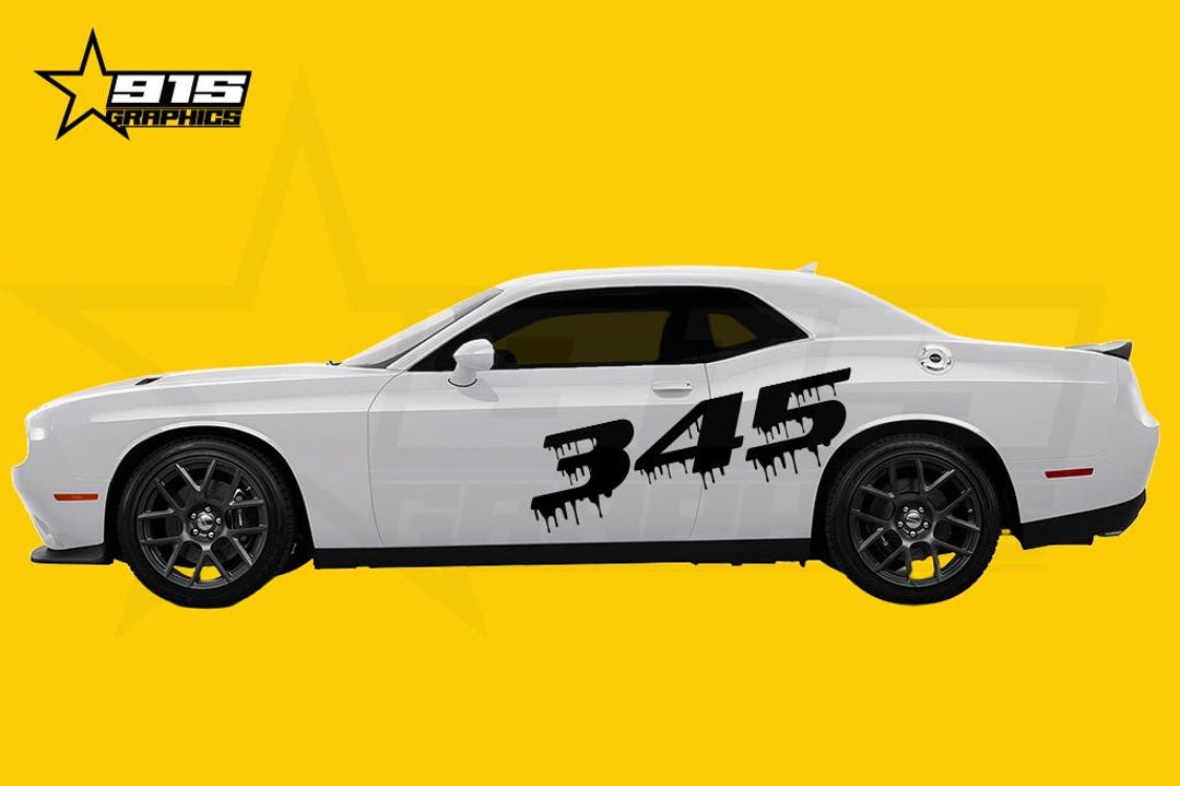 345 Dripping Side Vinyl Decal Graphics Fits Dodge Challenger - Etsy