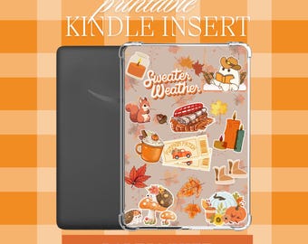 COTTAGECORE Aesthetic Kindle Insert for Clear Case, PRINTABLE Kindle ...