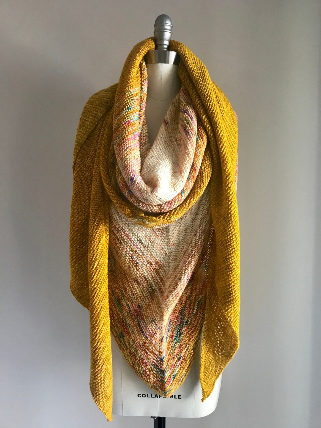 Knitting Pattern PDF X Glow Shawl X Knit Fade Gradient Shawl X Cozy ...