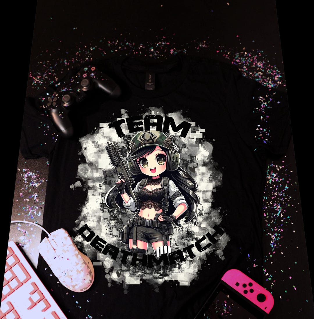 Cute Kawaii Tactical Queen: Team Deathmatch Chibi T-shirt Call of Duty ...