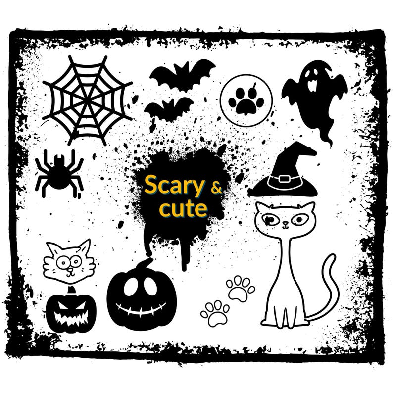 Cats & Other Spookies Png, Psd, Svg, Pdf, Ai, Eps Vector Cartoon Bundle ...