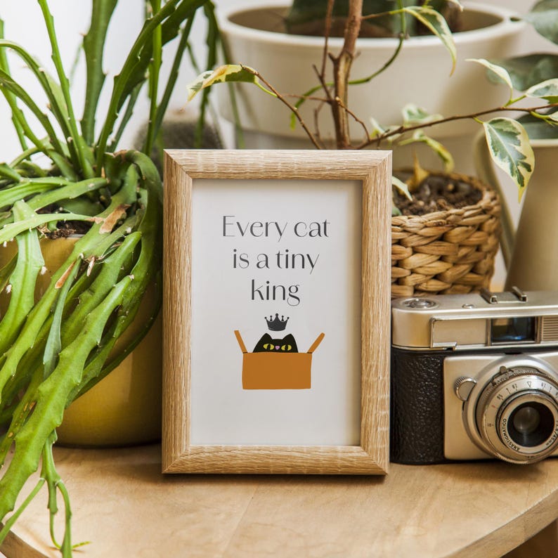 Cat Lover Inspirational Quotes Poster: A4 Wall Art (digital Download ...
