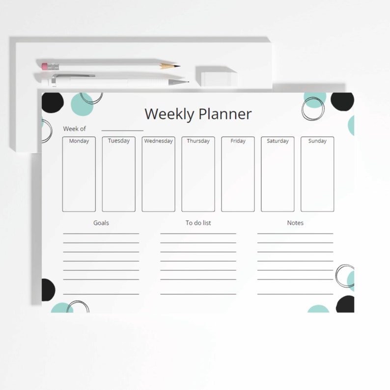 Weekly Planner | Editable and Printable | Time Management, Goal Setting ...