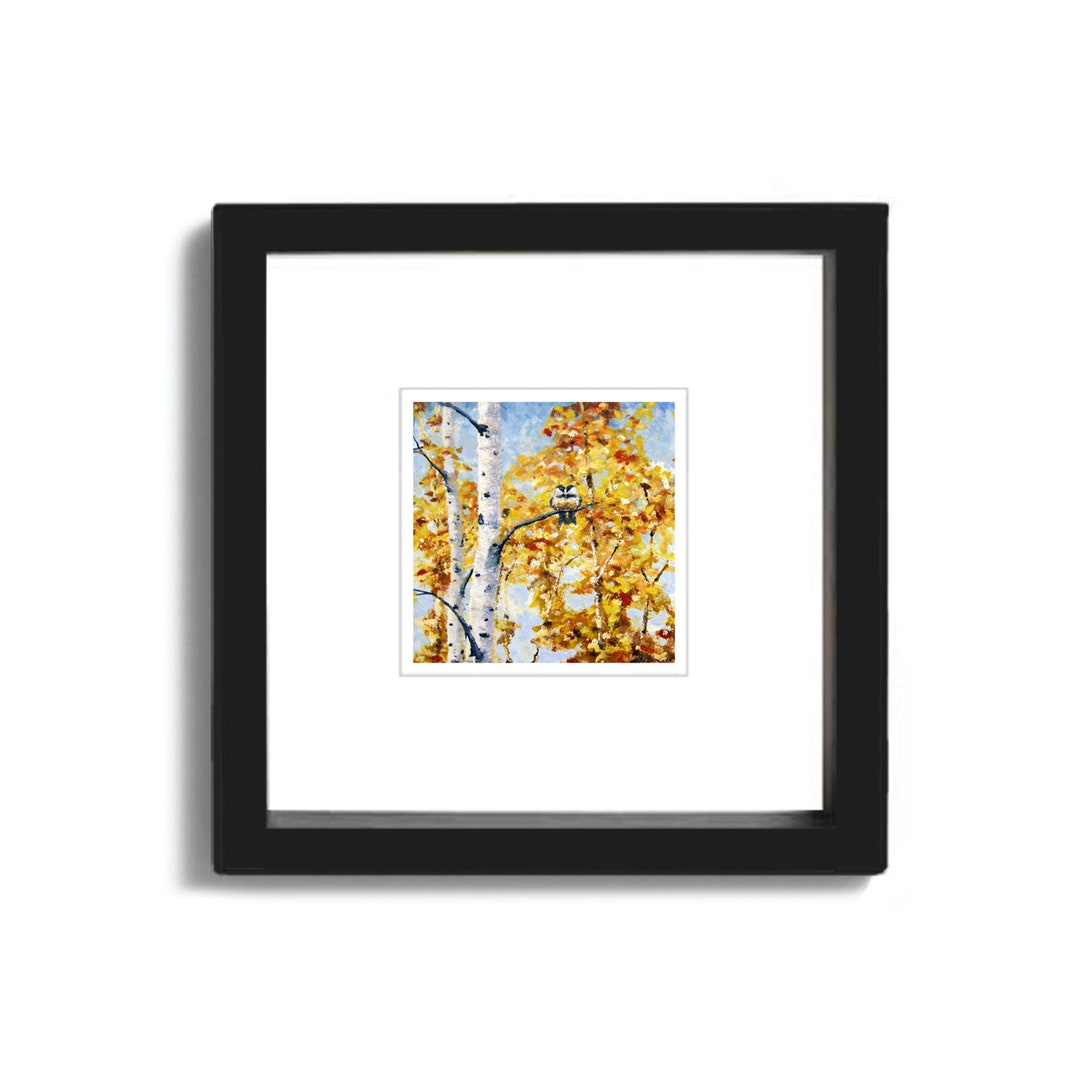 Golden Glow ~ Fall Black-capped Chickadees ~ 5X5 - Etsy
