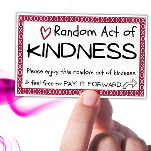 Random Act of Kindness Cards, Instant Download, 1 Pdf, Printable, A4, 8 ...