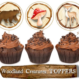 Woodland TOPPERS Birthday Instant Download Printable Diy - Etsy