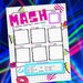 MASH, Game, 90s, 80s, Teen, Instant Download, 1 Pdf, Printable, A4 - Etsy