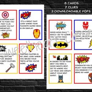 Superhero SCAVENGER HUNT, Treasure Hunt, Birthday, Instant Download ...