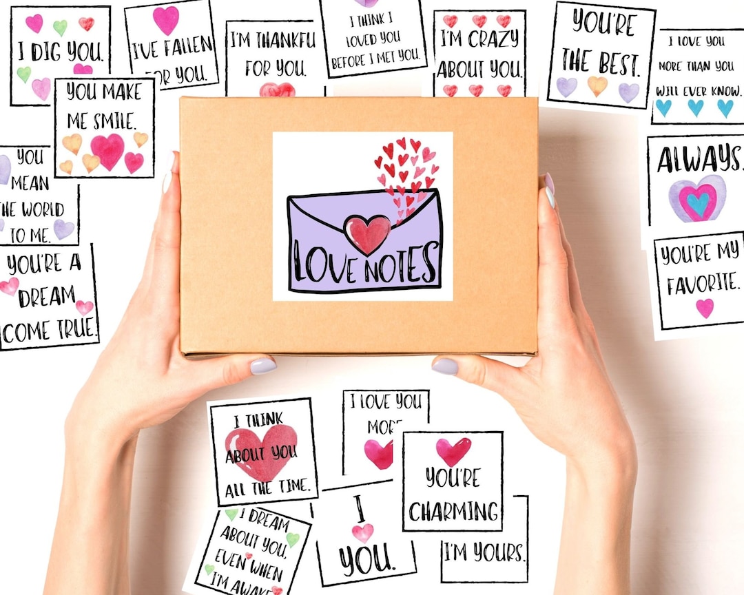 LOVE NOTES, Instant Download, 5 Pdf, Printable, A4, 56 Notes and 1 ...