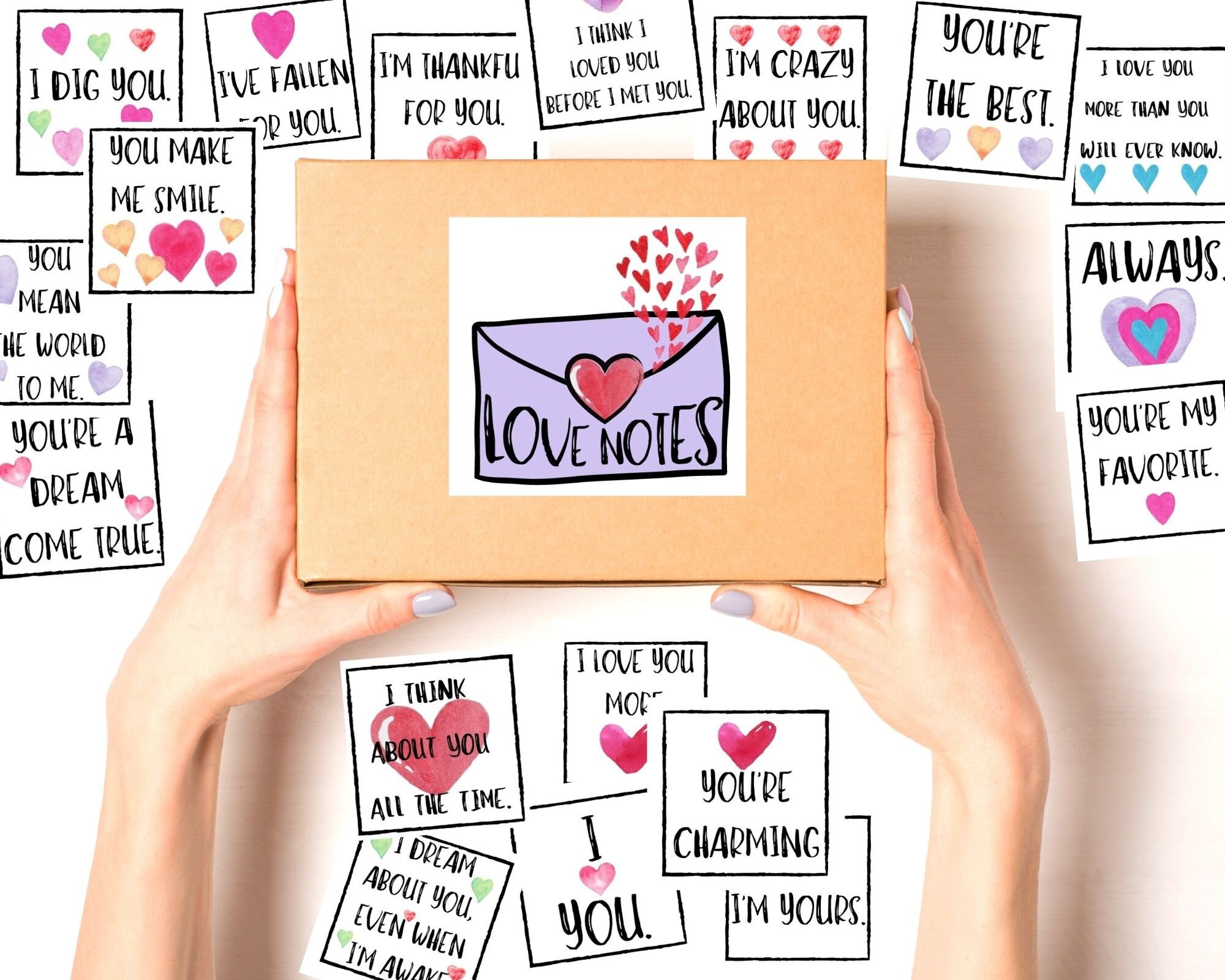 LOVE NOTES Instant Download 5 Pdf Printable A4 56 Notes | Etsy