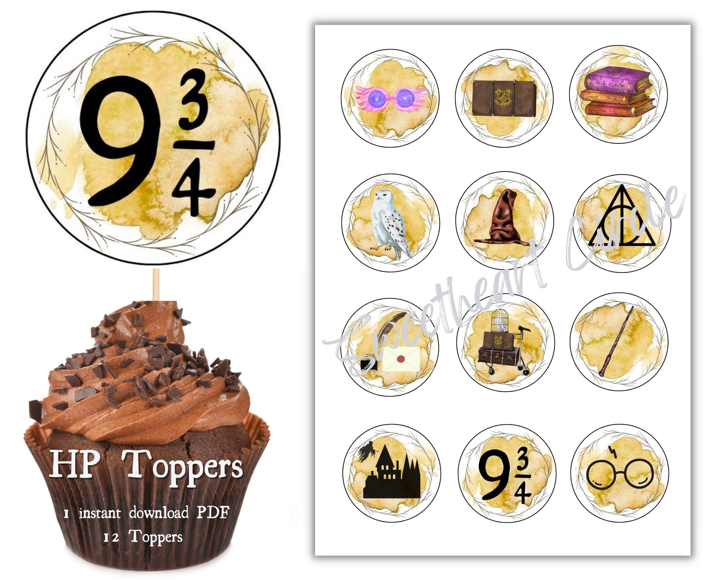 HP TOPPERS Birthday Instant Download Printable Diy Pdf - Etsy Australia