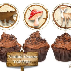 Woodland TOPPERS Birthday Instant Download Printable Diy - Etsy