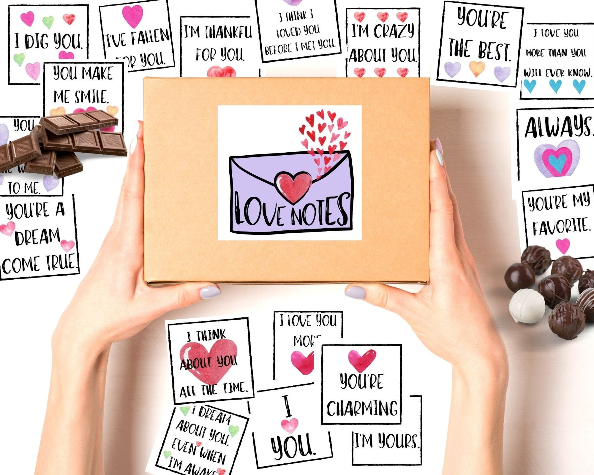 LOVE NOTES instant download 56 Notes and 1 label 5 pdf A4 | Etsy