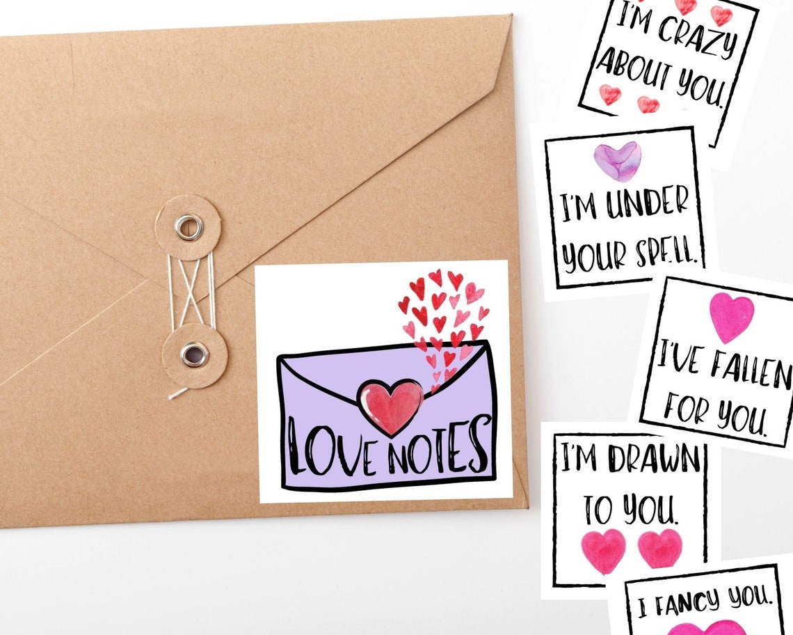 LOVE NOTES Instant Download 5 Pdf Printable A4 56 Notes - Etsy