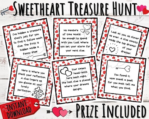 TREASURE HUNT W/ PRIZE Printable Pdf - Etsy