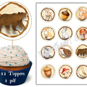 Woodland TOPPERS Birthday Instant Download Printable Diy - Etsy