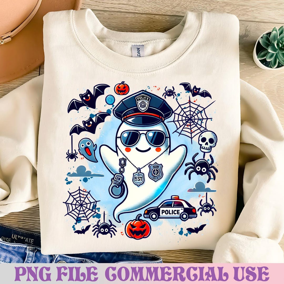 Ghost Police Png, Back the Blue PNG, Police Halloween, Police Ghost ...