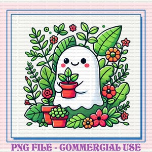 Ghost Plant PNG, Ghost Floral Png, Ghost Plant Lady Png, Retro Floral ...