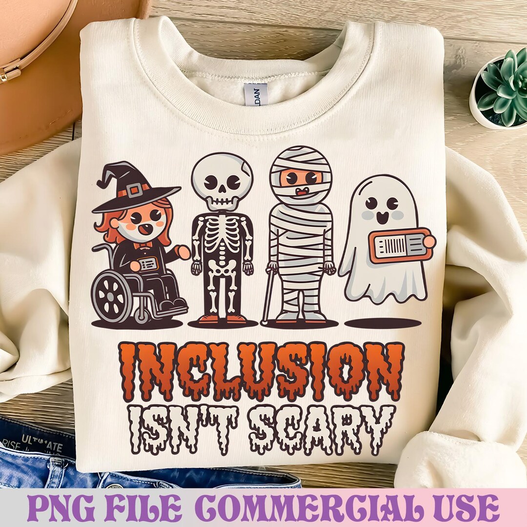 Inclusion Isnt Scary Png,mummy PNG, Spooky Season Png, Halloween PNG ...