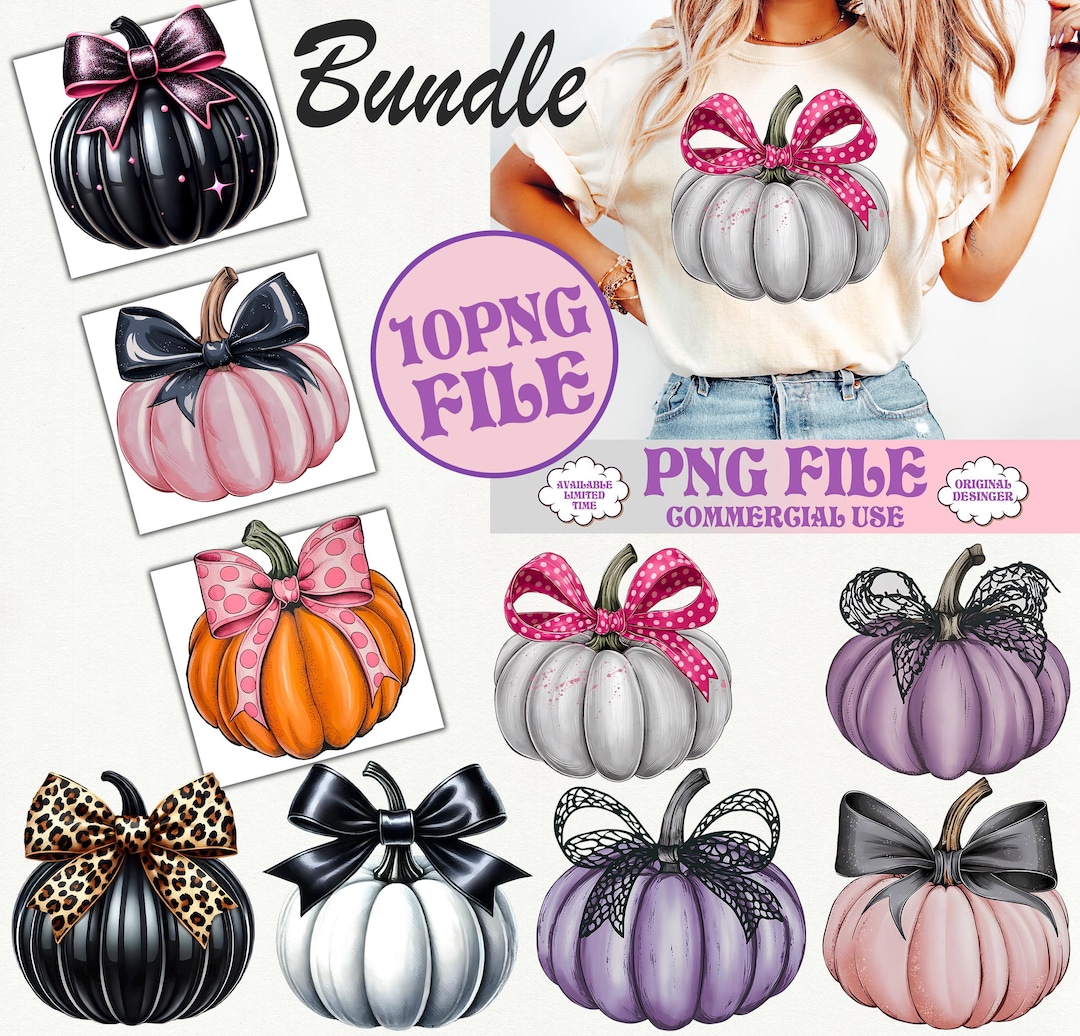 Halloween Coquette Pumpkin Pink Bow PNG, Cute Coquette Pumpkin PNG ...