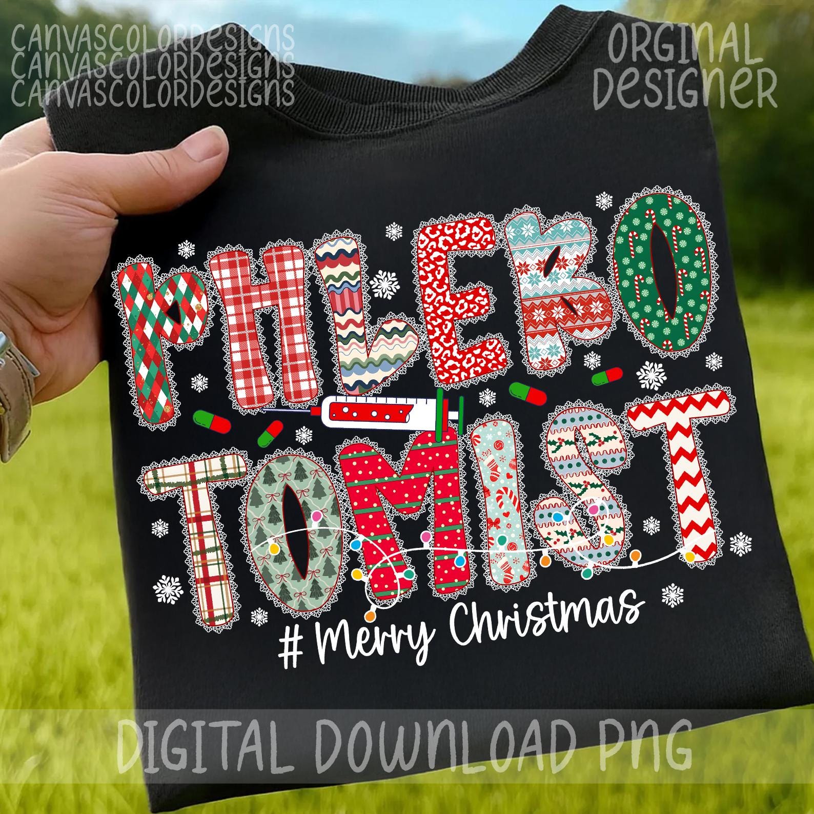 Christmas Phlebotomist Png,funny Nurse Png,medical Christmas Design ...